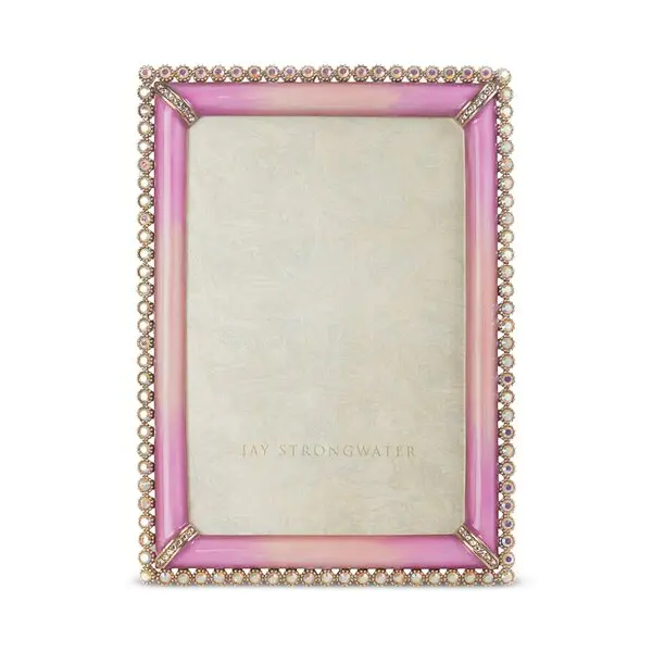 JAY STRONGWATER Lorraine Stone Edge 4 X 6 Frame - Rose