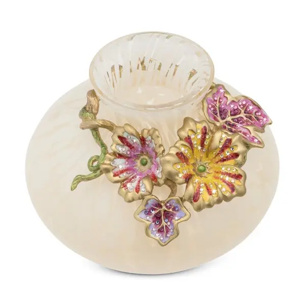 JAY STRONGWATER Holland Leaf And Flower Vase - Multi