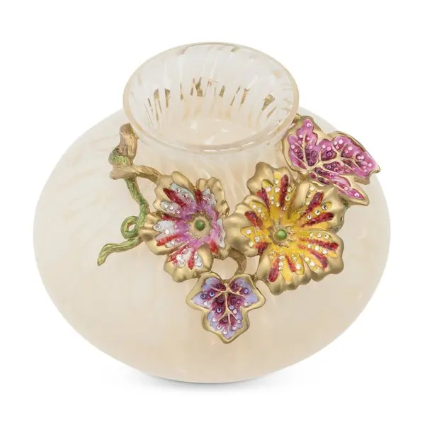 JAY STRONGWATER Holland Leaf And Flower Vase - Multi