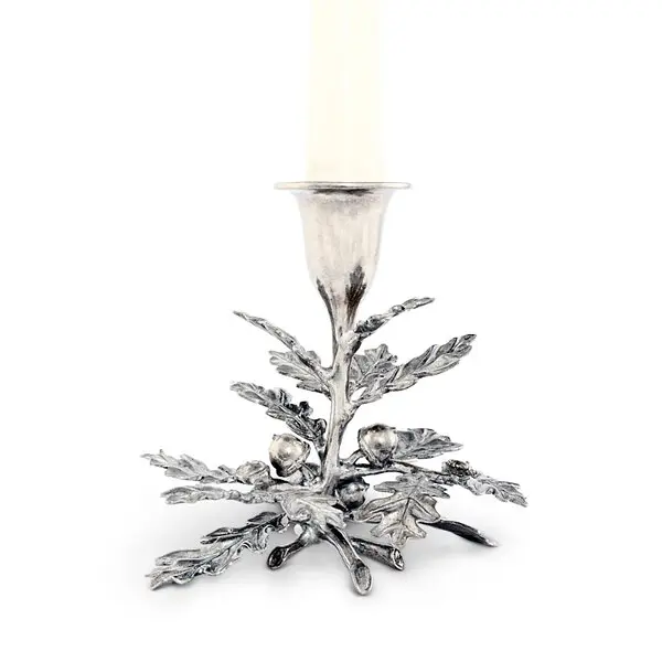 VAGABOND HOUSE Oak Leaf Candle Holder - Pewter