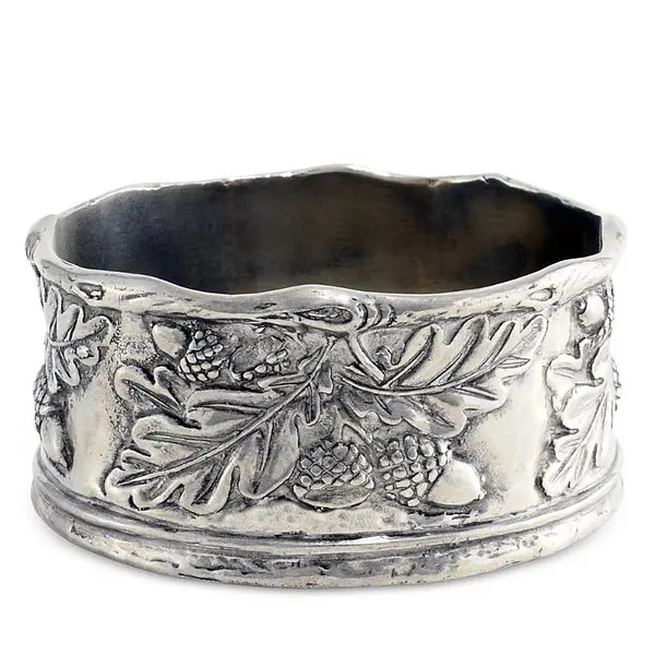 VAGABOND HOUSE Acorn Oak & Leaf Wine Coaster - Pewter