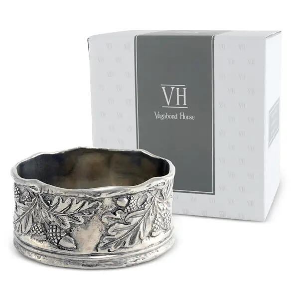 VAGABOND HOUSE Acorn Oak & Leaf Wine Coaster