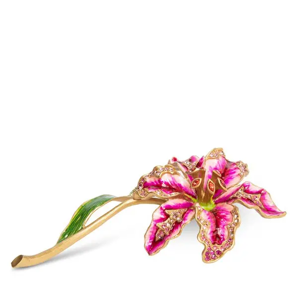 JAY STRONGWATER Lily Objet D'art Brooch