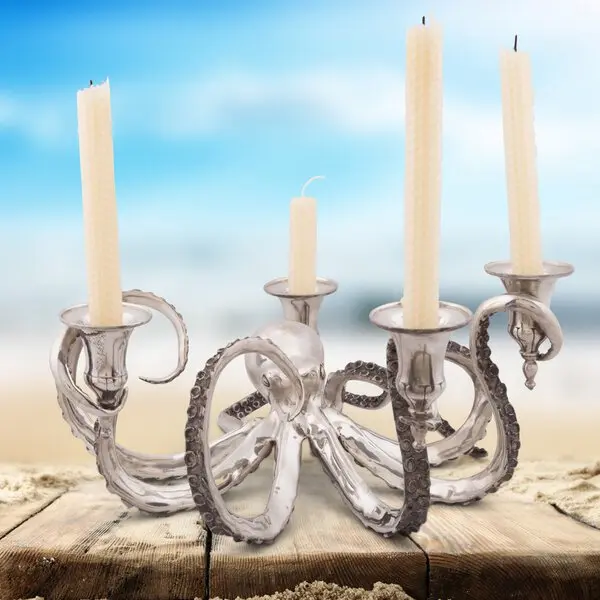 VAGABOND HOUSE Four Taper Octopus Candelabrum