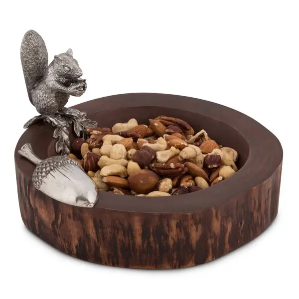 VAGABOND HOUSE Standing Squirrel Nut Bowl And Scoop