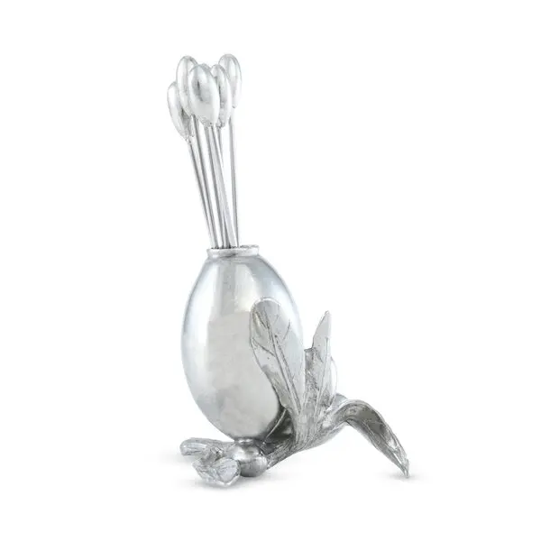 VAGABOND HOUSE Olive Cheese Picks And Holder Set