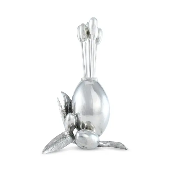 VAGABOND HOUSE Olive Cheese Picks And Holder Set