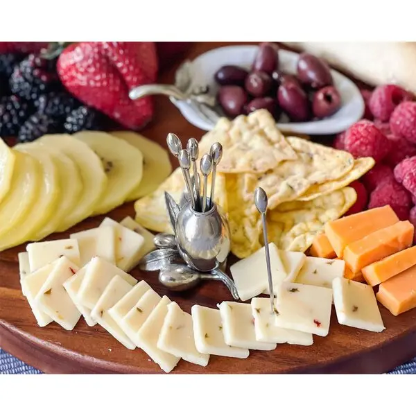 VAGABOND HOUSE Olive Cheese Picks And Holder Set