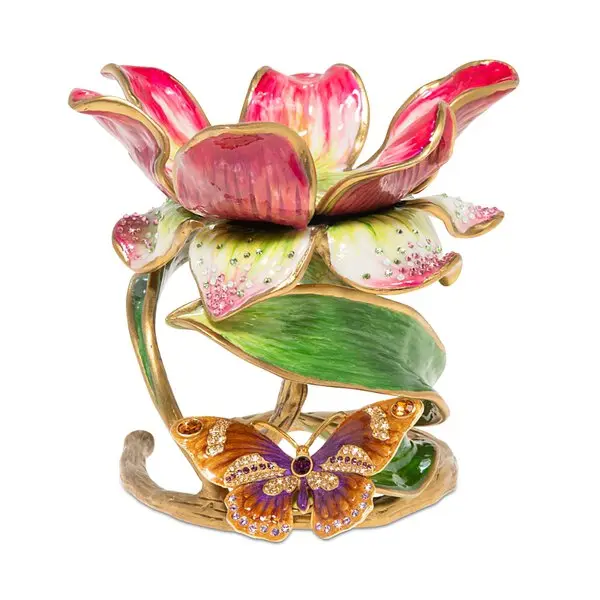 JAY STRONGWATER Aimee Floral 7 Pillar Candle Holder - Multi