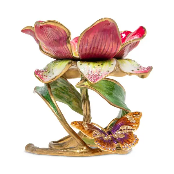 JAY STRONGWATER Aimee Floral 7 Pillar Candle Holder