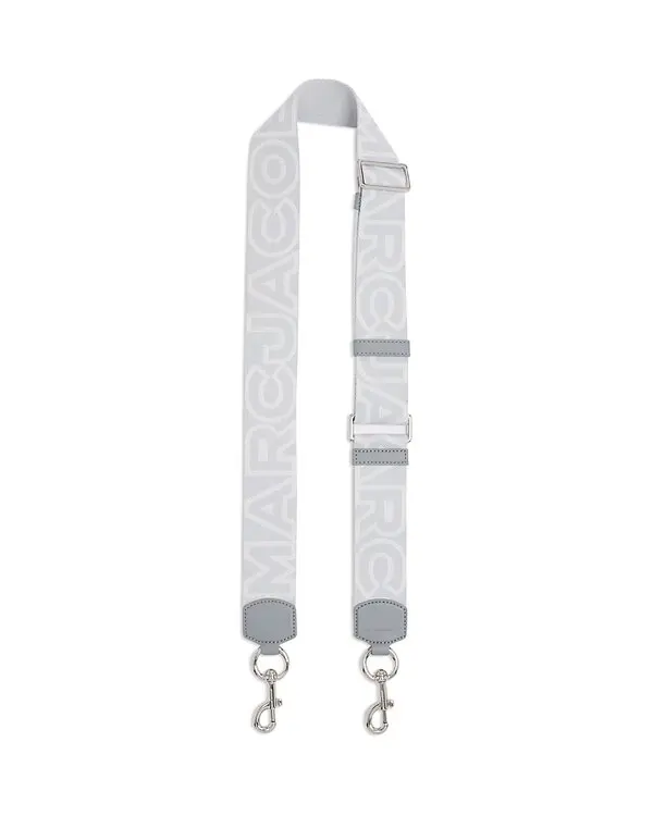 Marc Jacobs The Outline Logo Webbing Strap - Wolf Gray