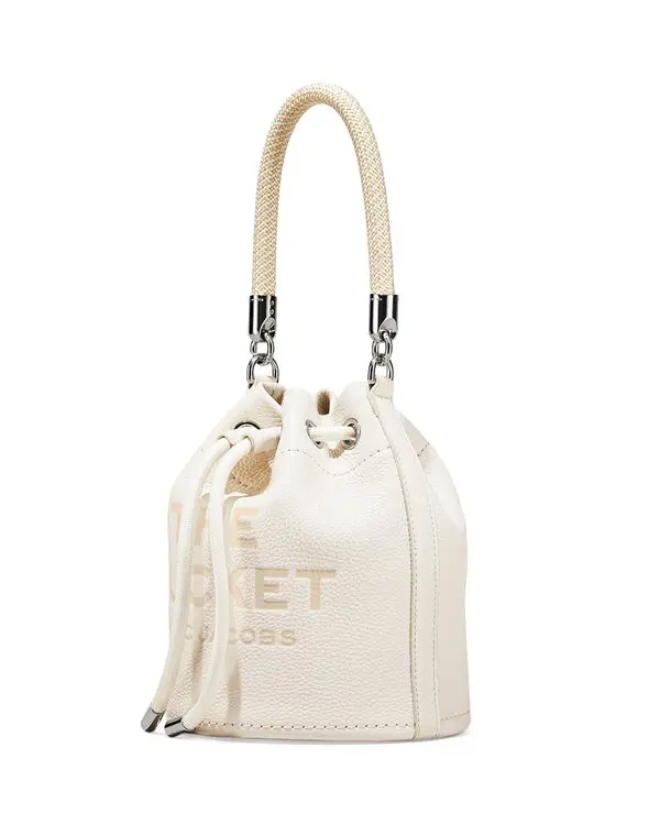 Marc Jacobs The Leather Bucket Bag - Cotton/silver