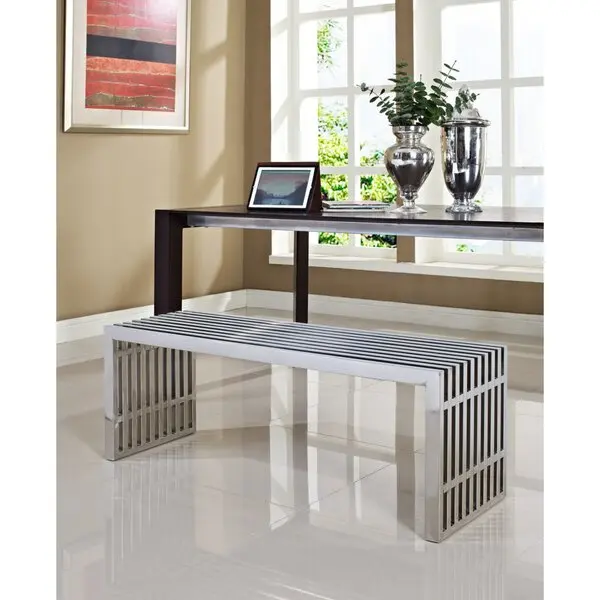 MODWAY Gridiron Large Stainless Steel Bench