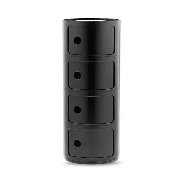 KARTELL Componibili Colors 4 Tier Storage Tower - Black