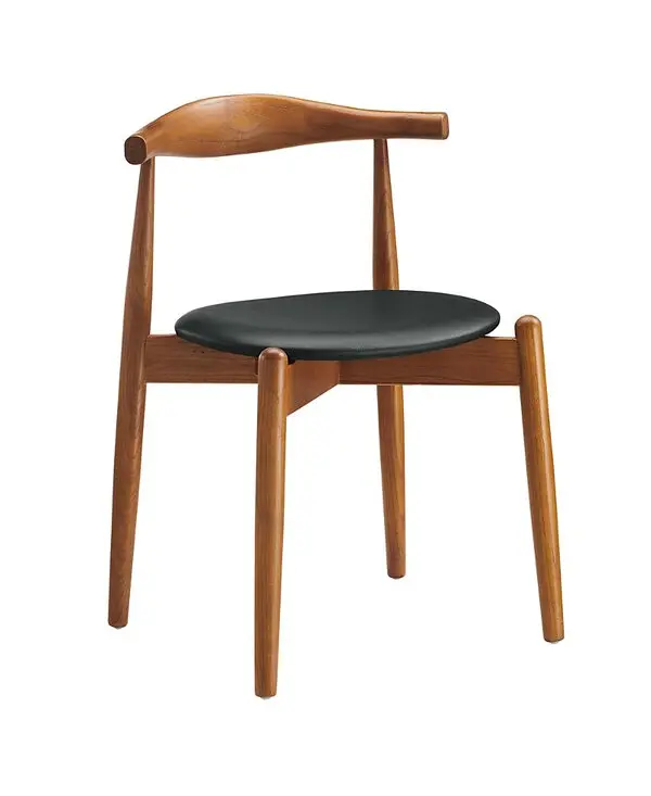 MODWAY Stalwart Dining Side Chair - Dark Walnut Black