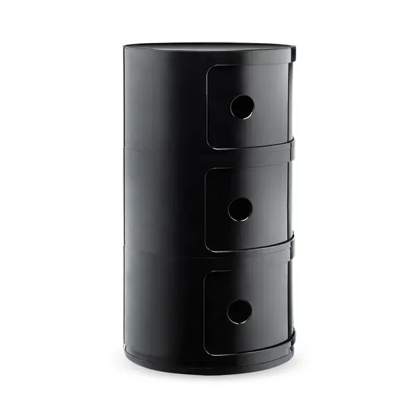KARTELL Componibili Colors 3 Tier Storage Tower - Black