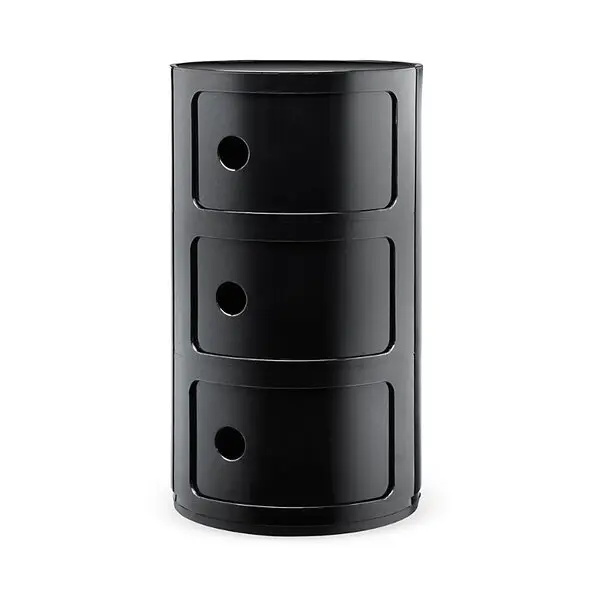 KARTELL Componibili Colors 3 Tier Storage Tower - Black
