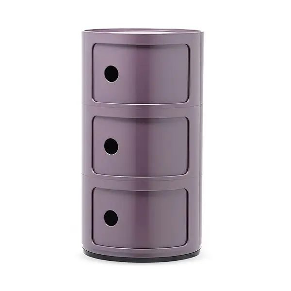 KARTELL Componibili Colors 3 Tier Storage Tower - Purple