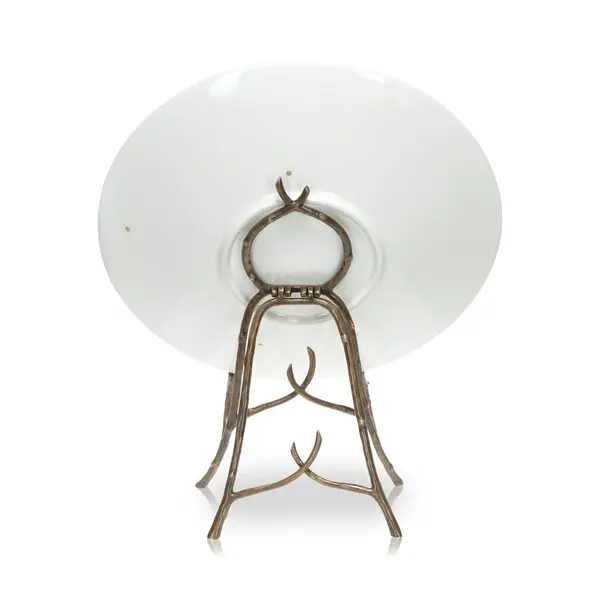 JAY STRONGWATER Orchid And Banana Leaf Platter With Stand