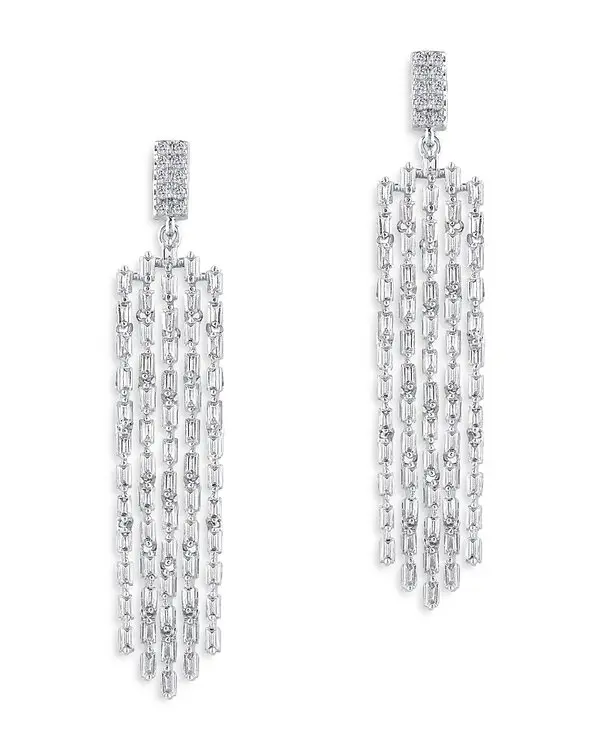 Bloomingdale'S 14k Gold Diamond Fringe Drop Earrings - White