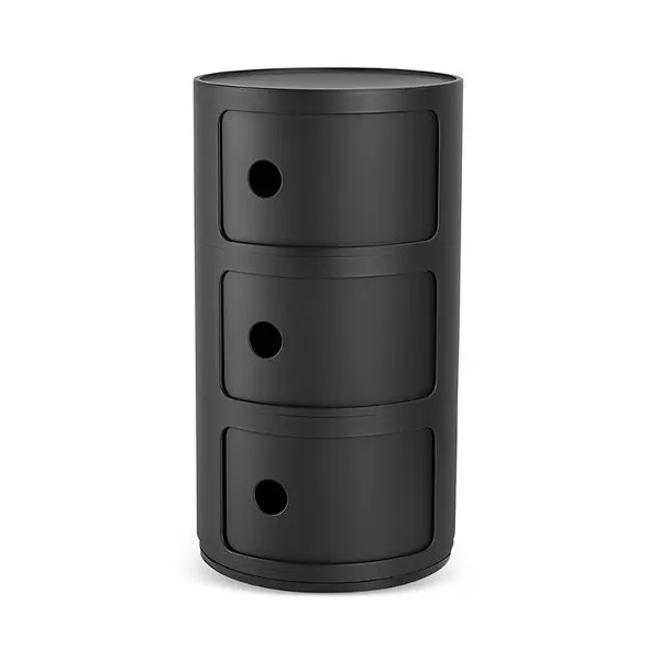 KARTELL Componibili Recycled 3 Tier Storage Tower - Black