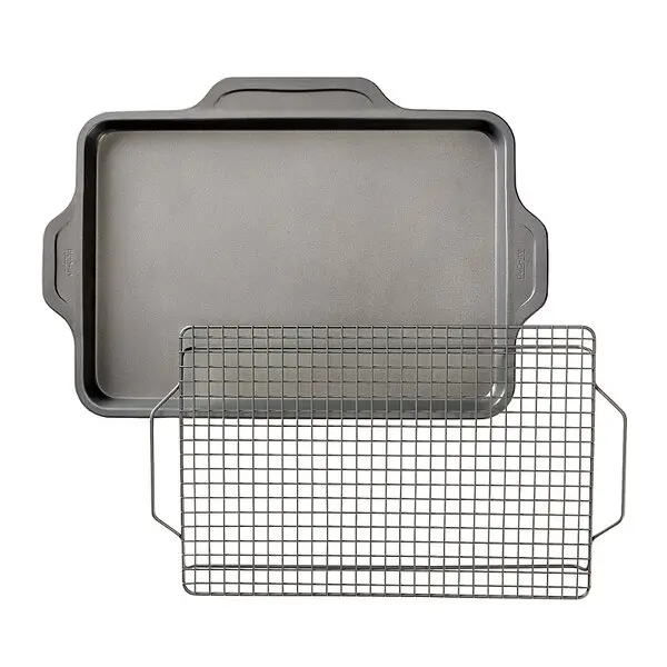 ALL-CLAD Pro-release Bakeware Half Sheet Pan With Cooling & Baking Rack - Grey