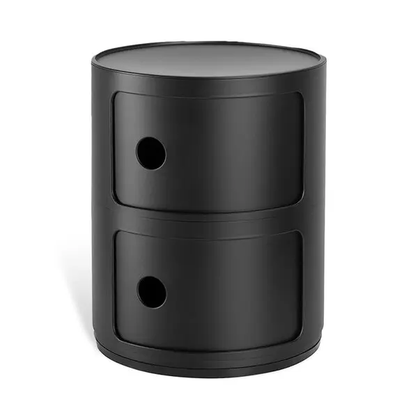 KARTELL Componibili Recycled 2 Tier Storage Tower - Black