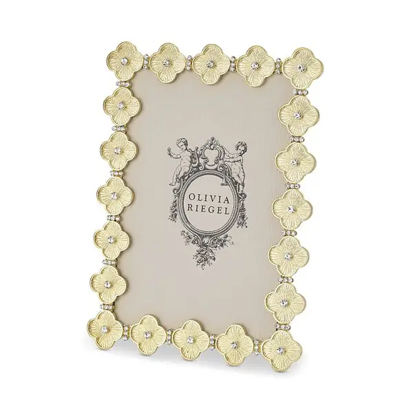 OLIVIA RIEGEL Clover Picture Frame, 4 X 6 - Gold