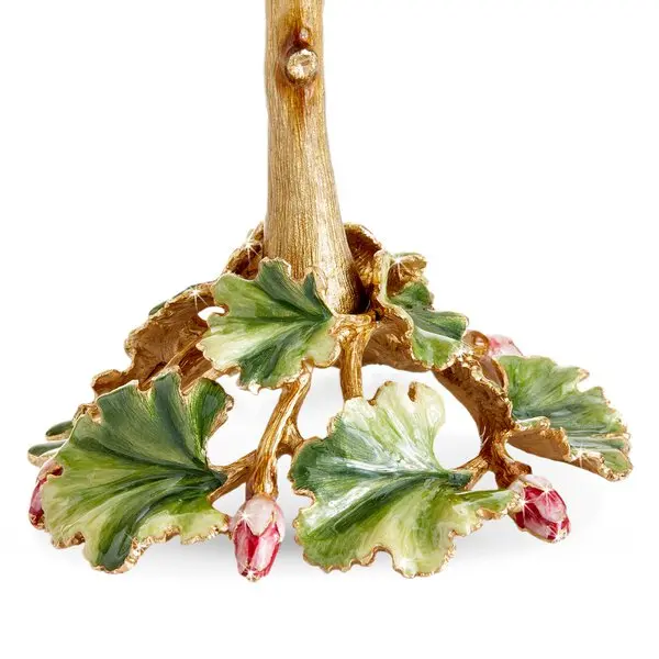 JAY STRONGWATER Geranium Flower Objet D'art