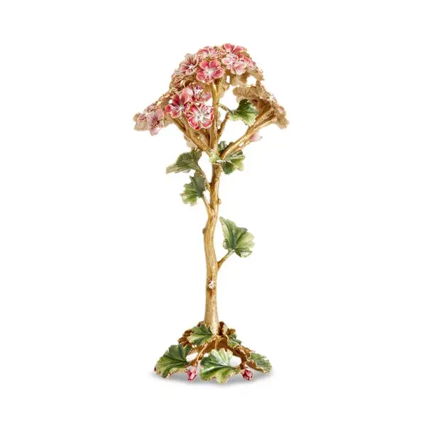 JAY STRONGWATER Geranium Flower Objet D'art