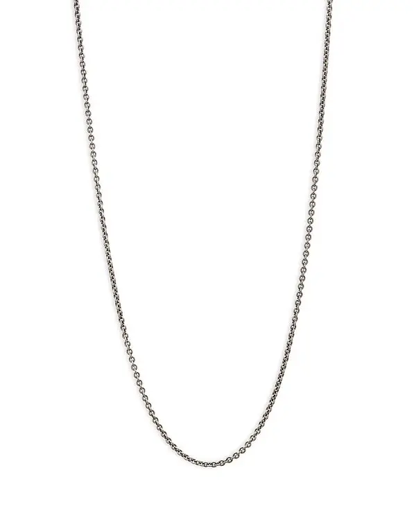 John Varvatos Sterling Artisan Cable Link Chain Necklace With Skull Clasp - Silver