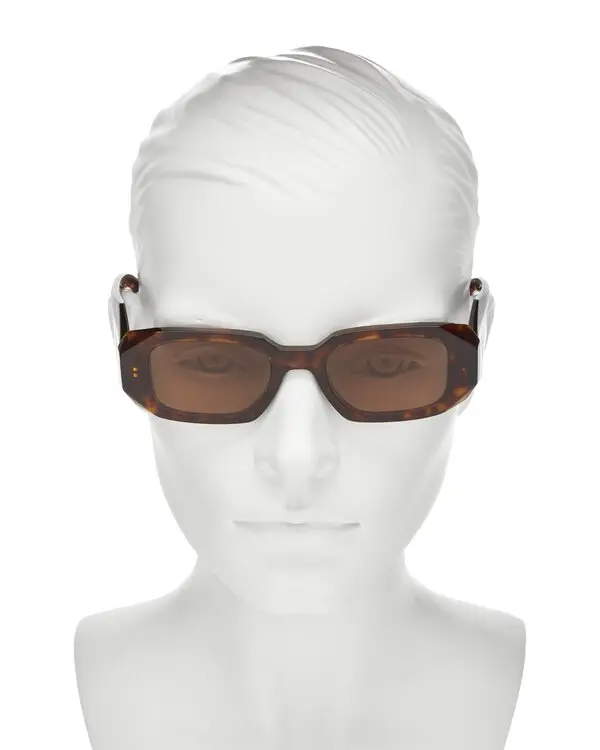 Prada Symbole Rectangular Sunglasses - Tortoise/brown