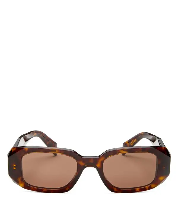 Prada Symbole Rectangular Sunglasses - Tortoise/brown