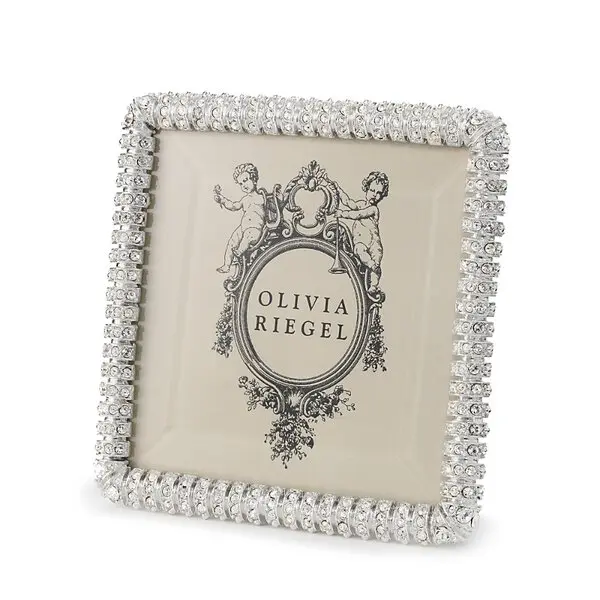 OLIVIA RIEGEL Crystal Chelsea Frame, 4 X 4 - Silver