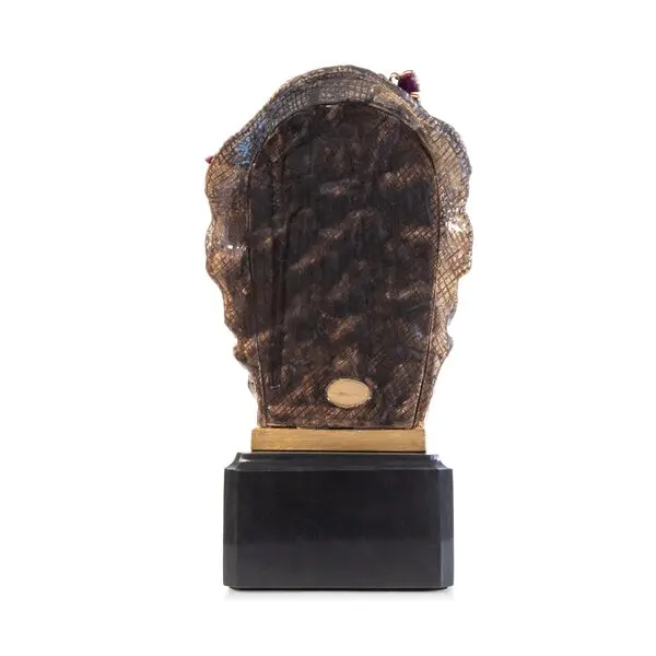 JAY STRONGWATER Rhino Bust With Butterflies Objet D'art