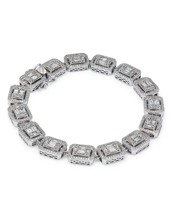 Bloomingdale'S 14k Gold Diamond Mosaic Bracelet 4.0 Tcw