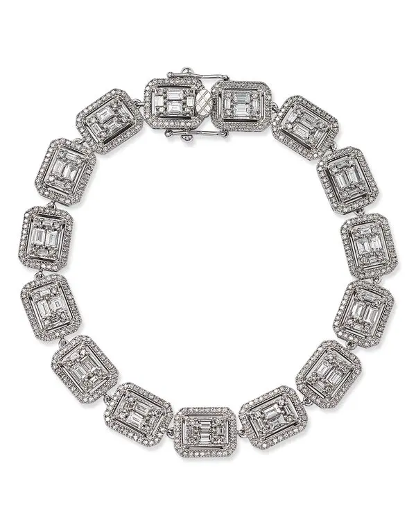 Bloomingdale'S 14k Gold Diamond Mosaic Bracelet 4.0 Tcw