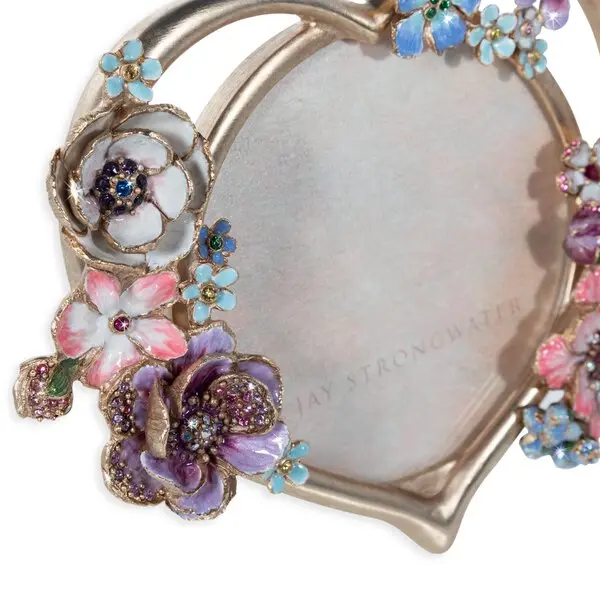 JAY STRONGWATER 4 Round Bouquet Heart Frame