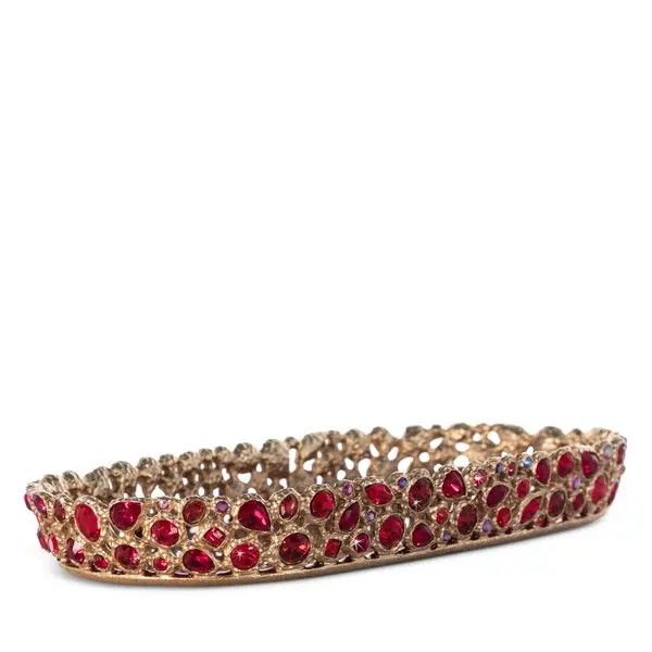 JAY STRONGWATER Bejeweled Tray Red
