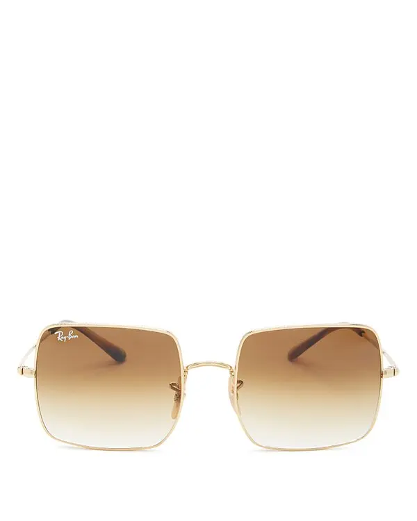 Ray-ban Square Sunglasses - Gold/clear Gradient Brown
