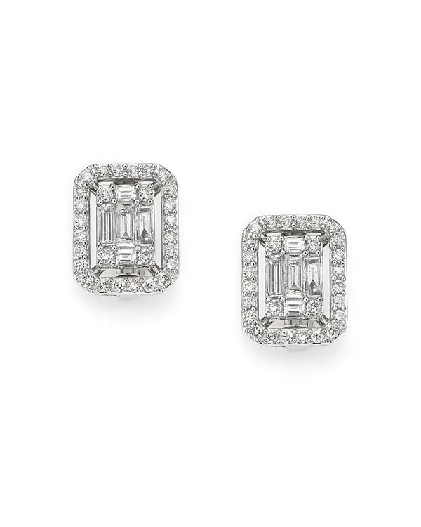 Bloomingdale'S Diamond Mosaic Earrings In 14k Gold - White