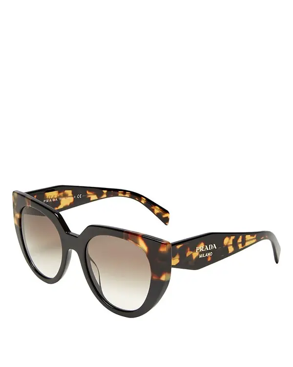 Prada 52mm Cat Eye Sunglasses - Tortoise/brown Gradient