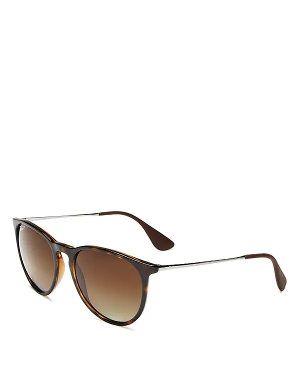 Ray-ban Erica Polarized Classic Round Sunglasses - Havana/brown Polarized Gradient