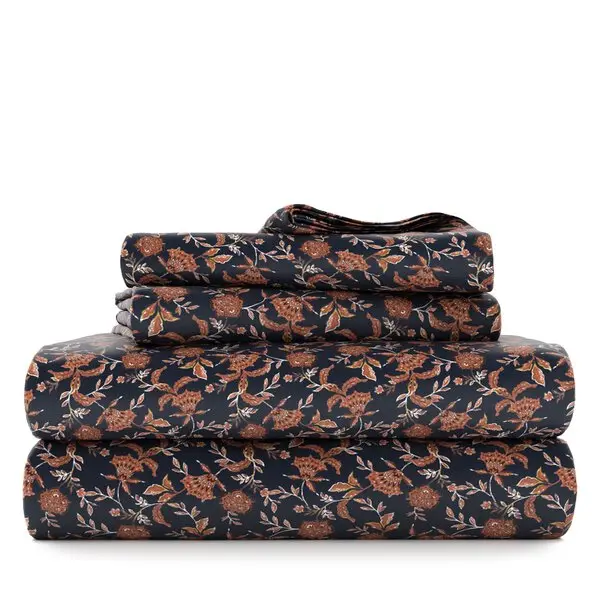 Rebecca Minkoff Jacobean Floral 3pc Cotton Quilt Set, Queen