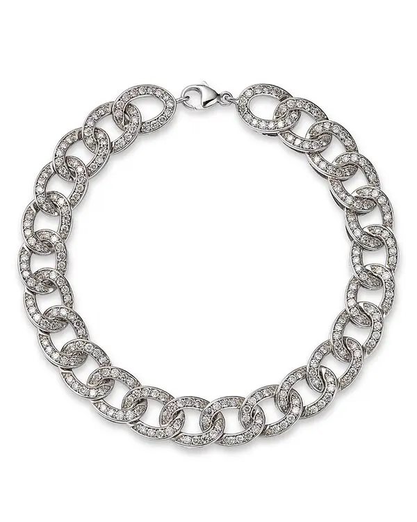 Bloomingdale'S Diamond Chain Link Bracelet In 14k Gold, 3.0 Tcw - White