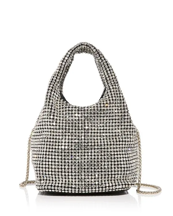 Aqua Crystal Mini Crossbody - Silver