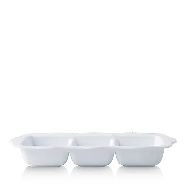 JULISKA Berry & Thread Melamine Triple Section Server - White