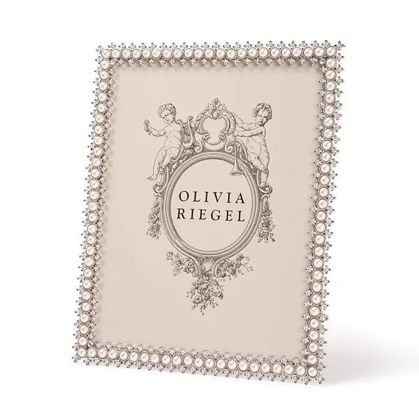 OLIVIA RIEGEL Crystal & Pearl Frame, 8 X 10 - Silver