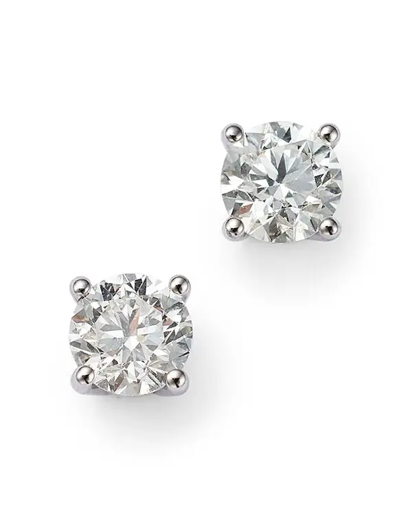 Bloomingdale'S 0.75 Tcw Certified Diamond Stud Earrings - White