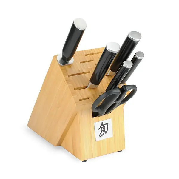 SHUN Classic 7-piece Essential Knife Block Set - Steel